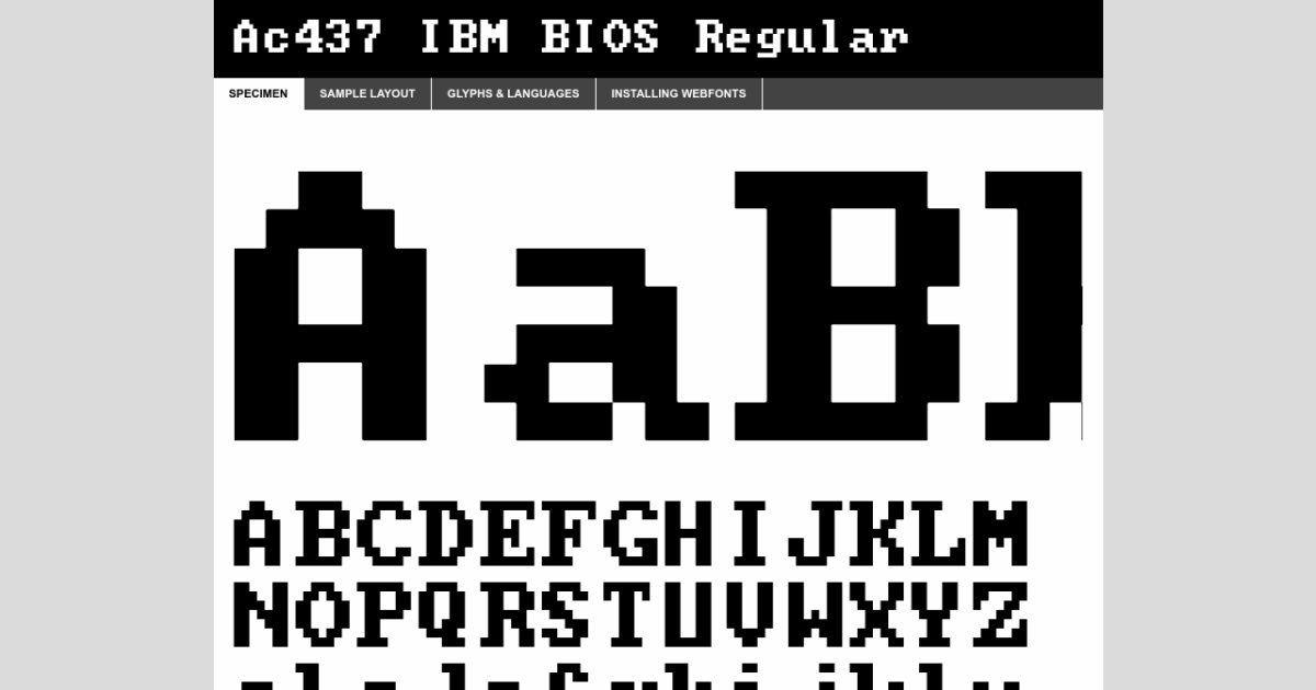 Ac437 IBM BIOS Regular Specimen