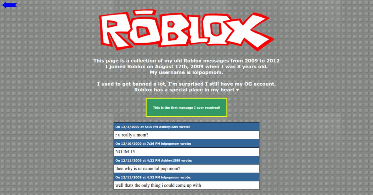 Old Roblox Messages