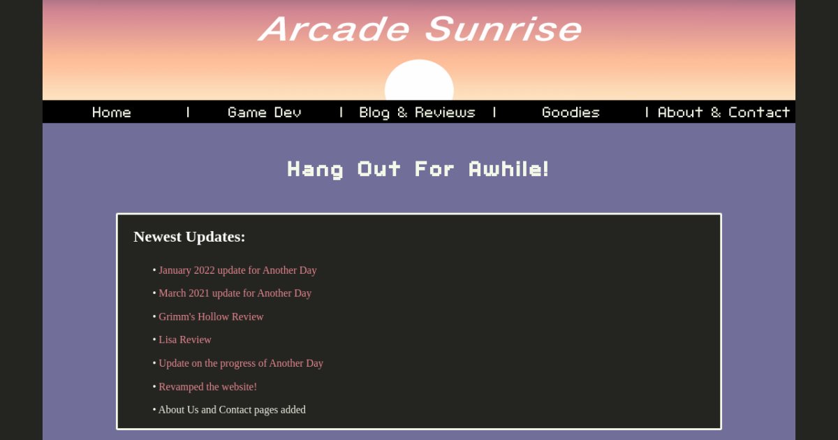 Arcade Sunrise!
