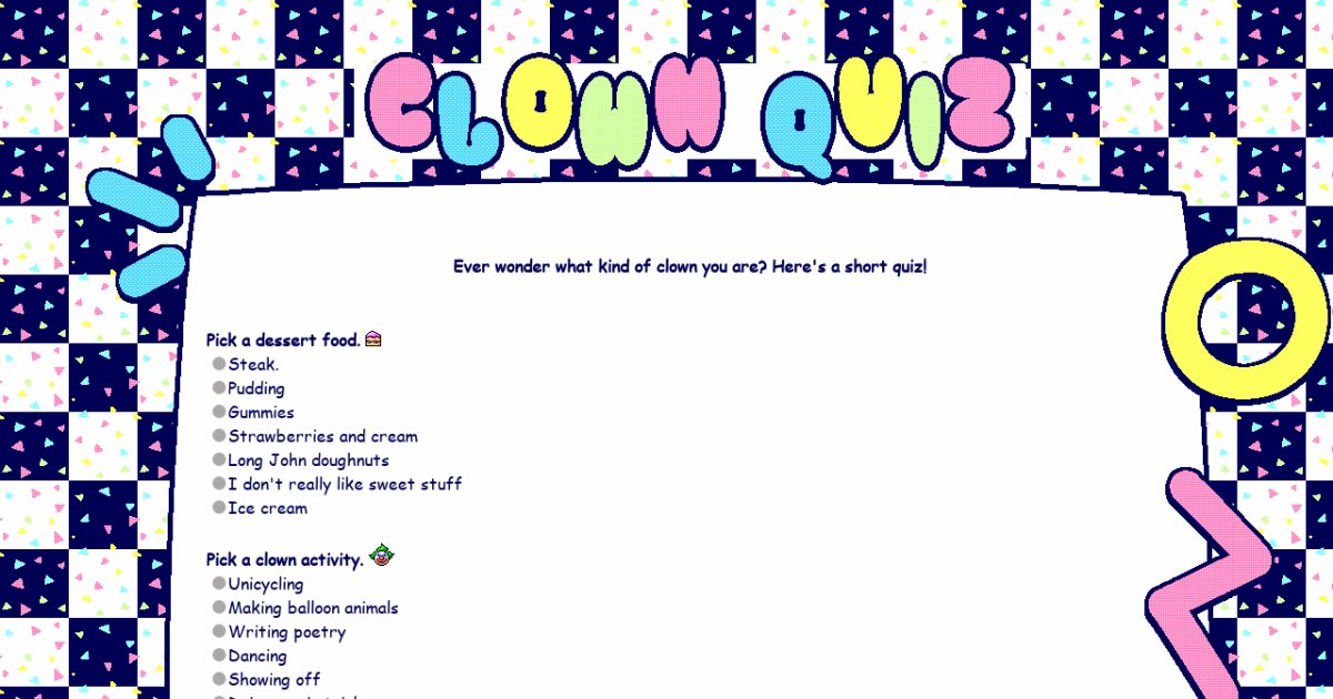 CLOWNFRED ZONE | CLOWN QUIZ