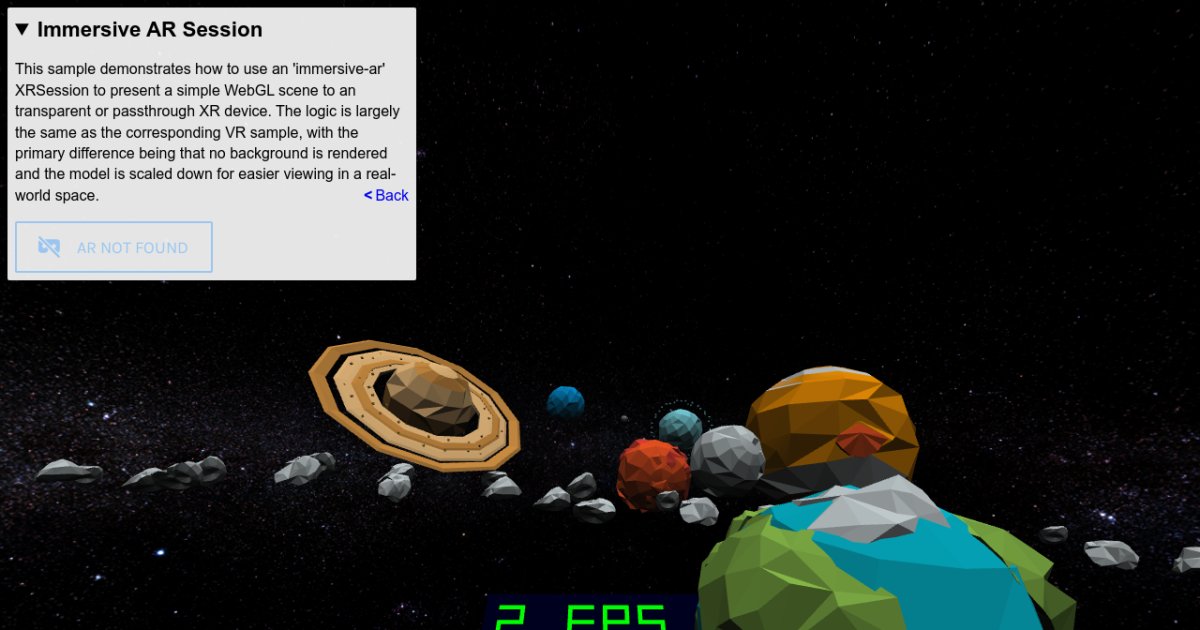 Immersive AR Session