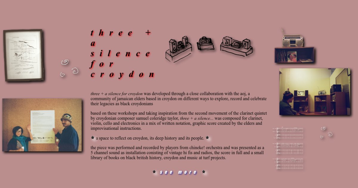 felix taylor - three + a silence for croydon