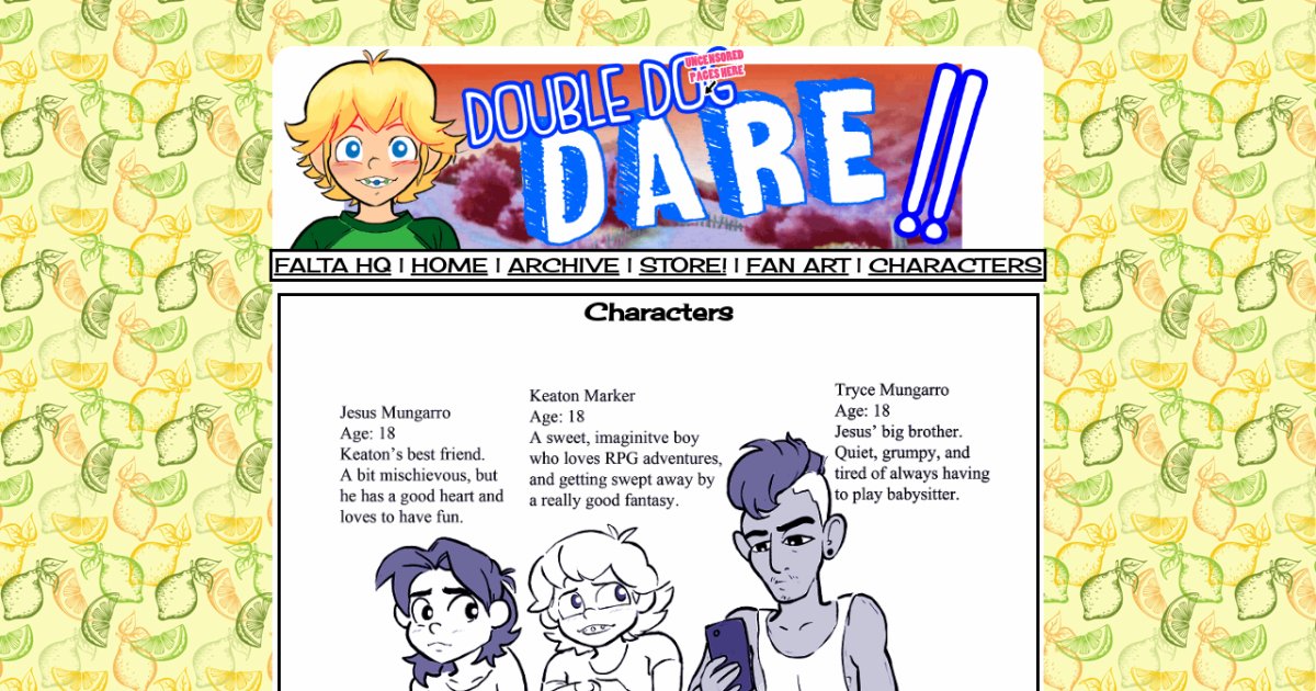 Double Dog Dare!! | Characters