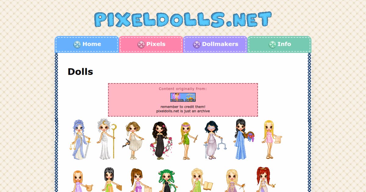 P I X E L D O L L S . N E T - (re)Discover the fun of pixel dolls and ...