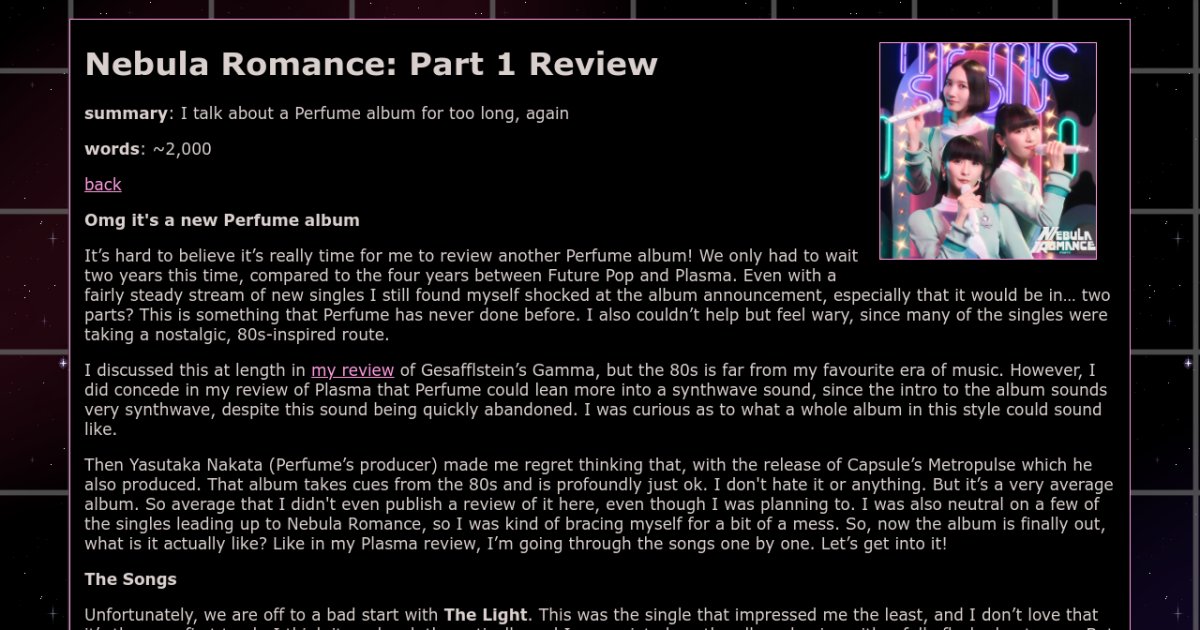 nebula romance time (part 1)