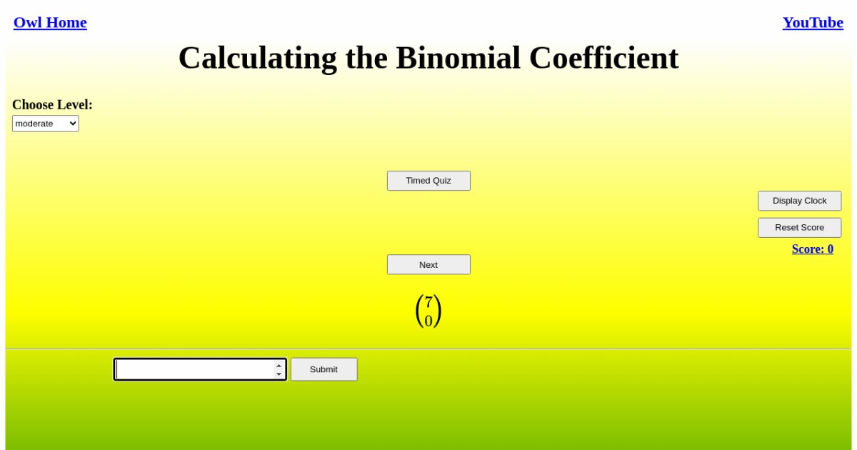 Calculating the Binomial Coefficient