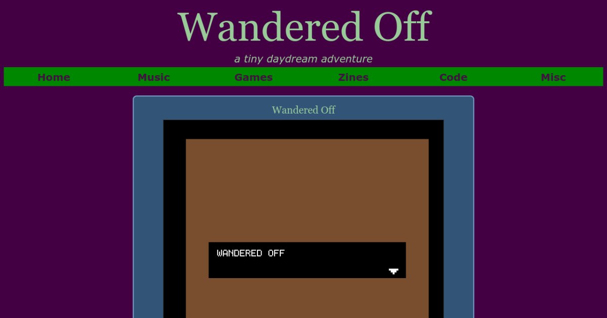 Nash's Website - Wandered Off
