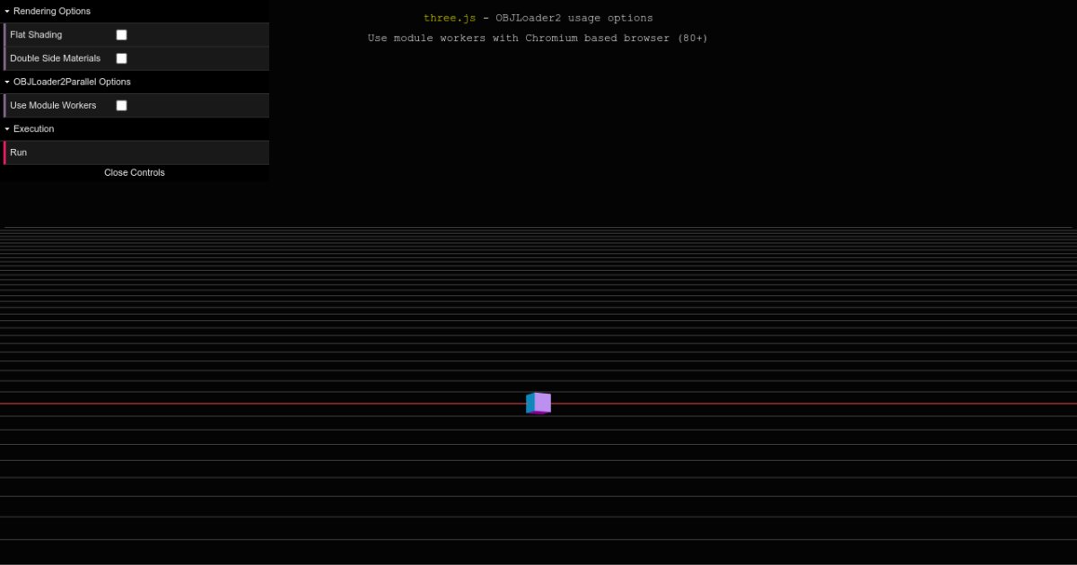 Three Js Webgl Objloader2 Usage Options
