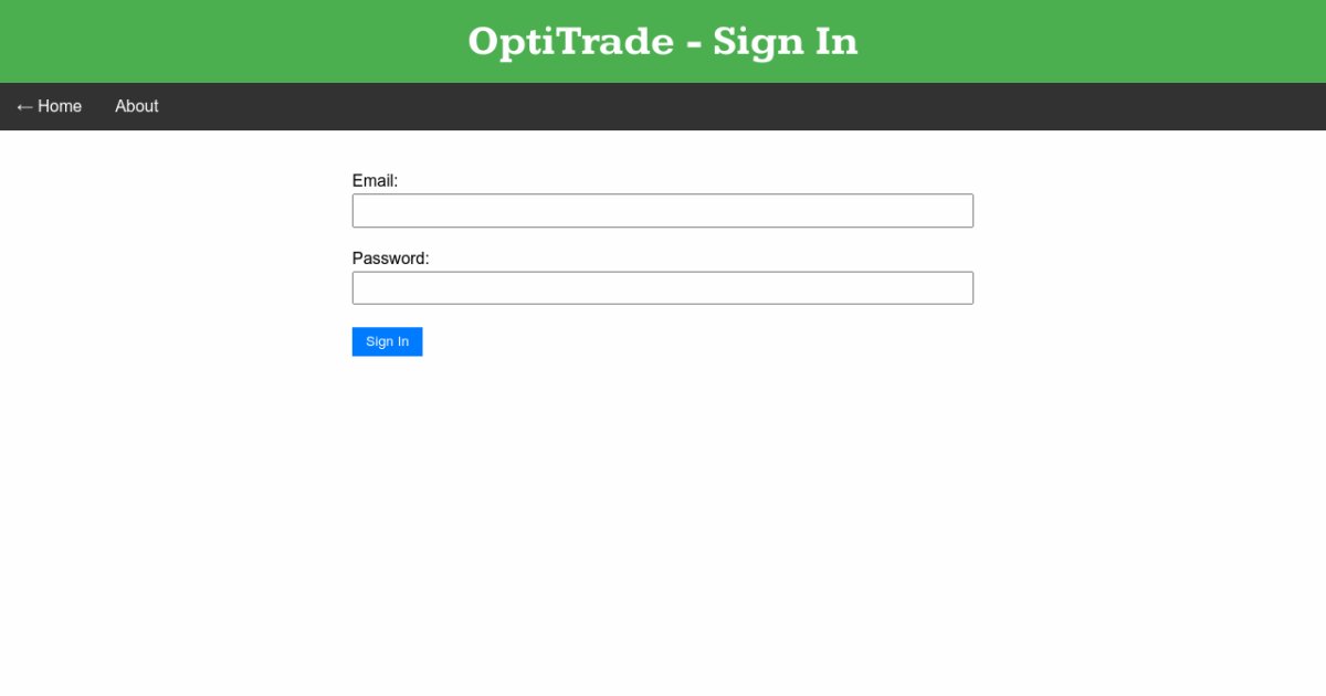 OptiTrade - Sign In