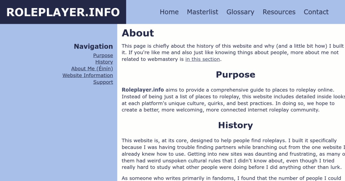 About | ROLEPLAYER.INFO