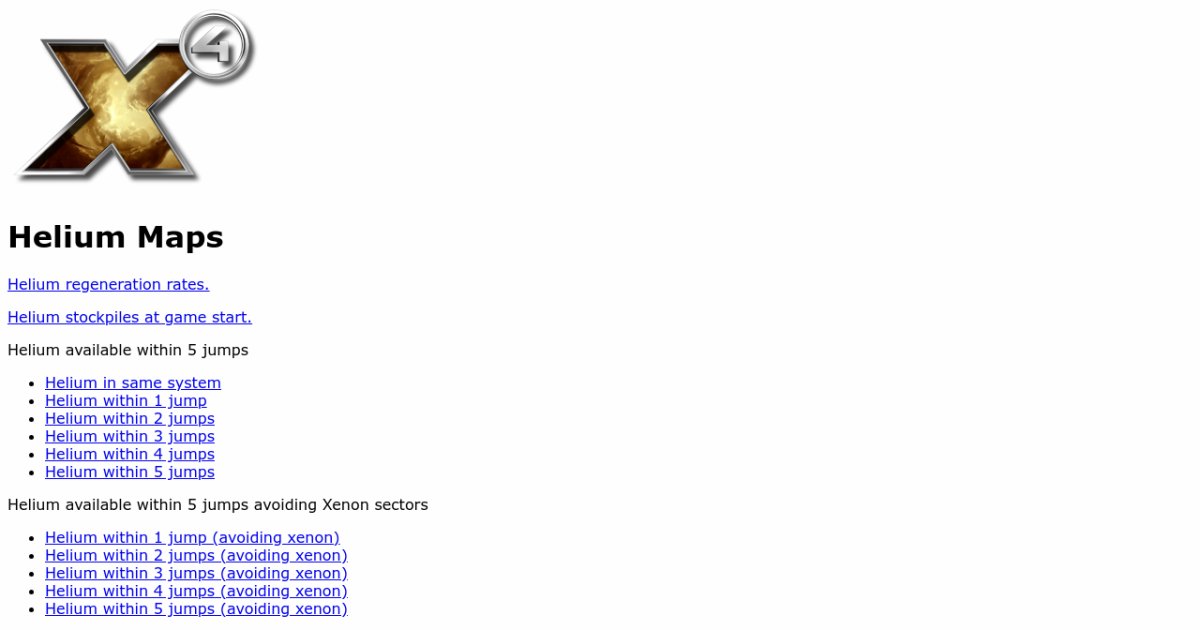 X4 Sector Links and Resource Maps