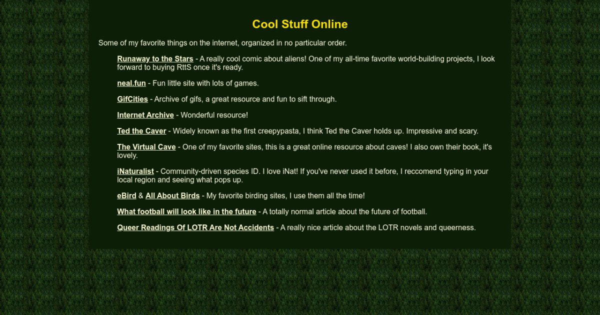 furbert's web recs