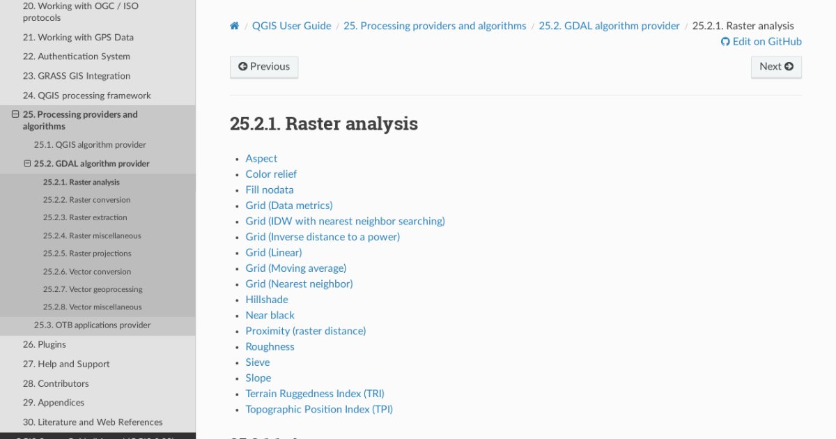 2521 Raster Analysis — Qgis Documentation Documentation