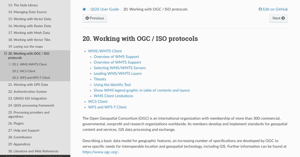 20 Working With Ogc Iso Protocols — Qgis Documentation Documentation