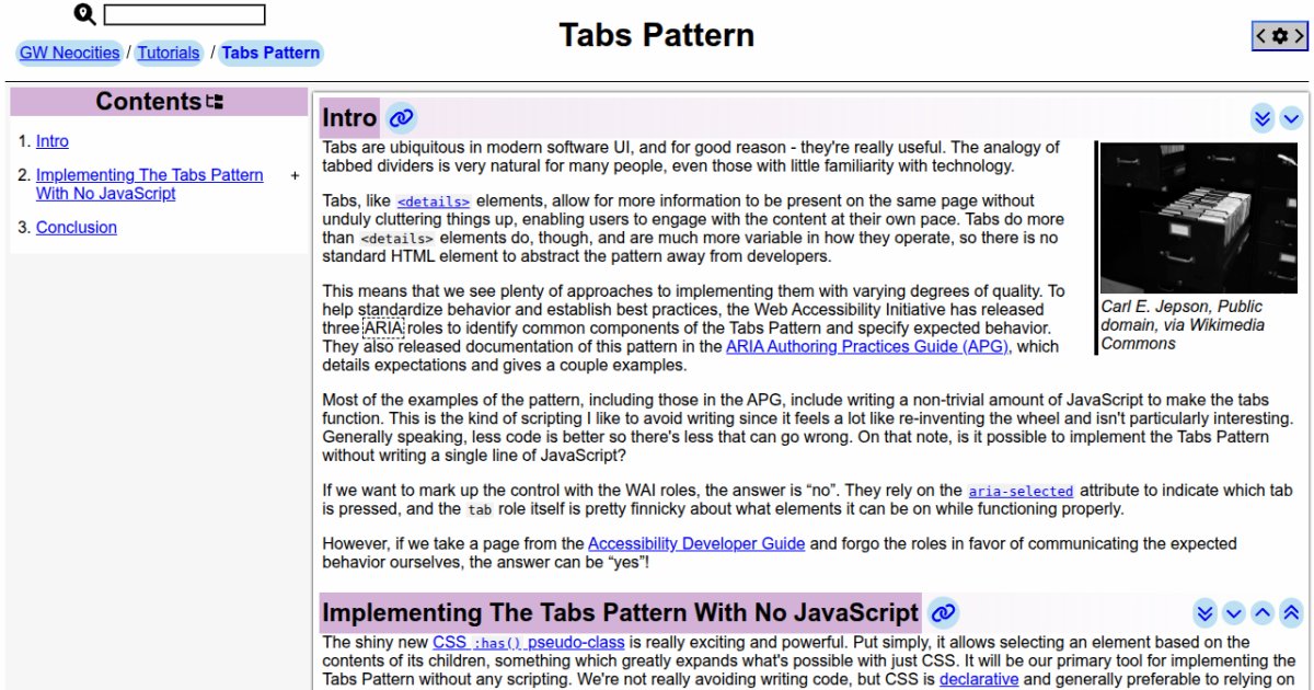 Tabs Pattern