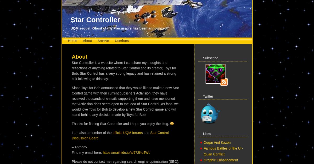 Star Controller » About