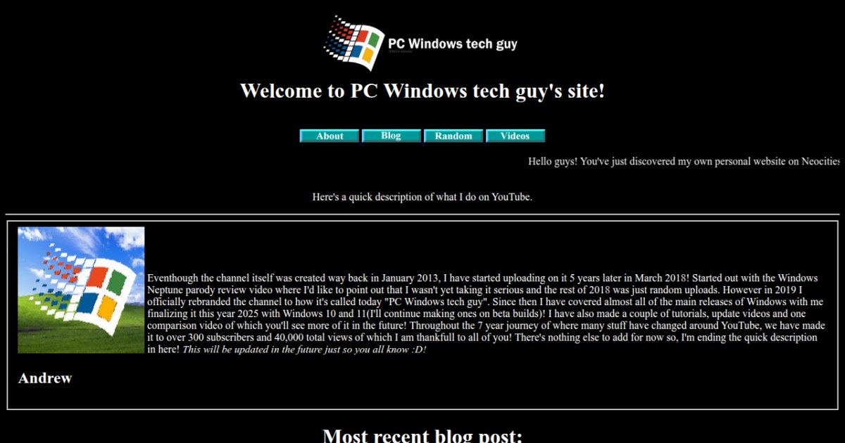 PC Windows tech guy - Official