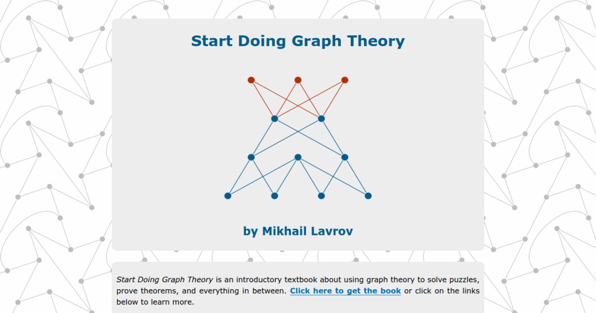 Start Doing Graph Theory