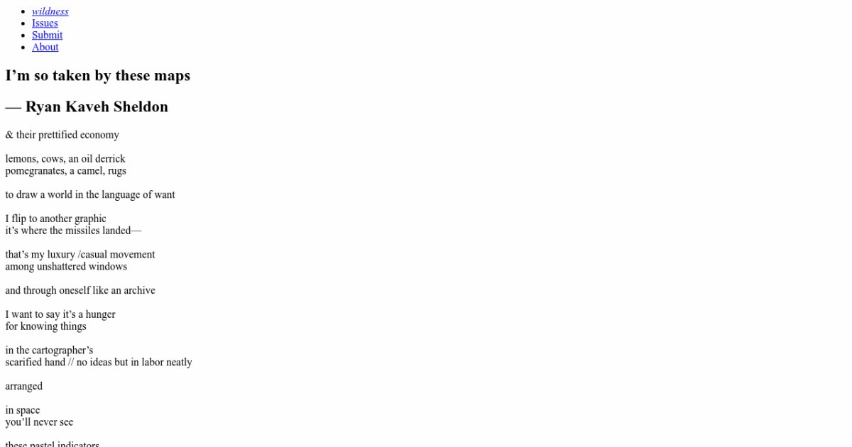 I’m so taken by these maps, by Ryan Kaveh Sheldon | wildness