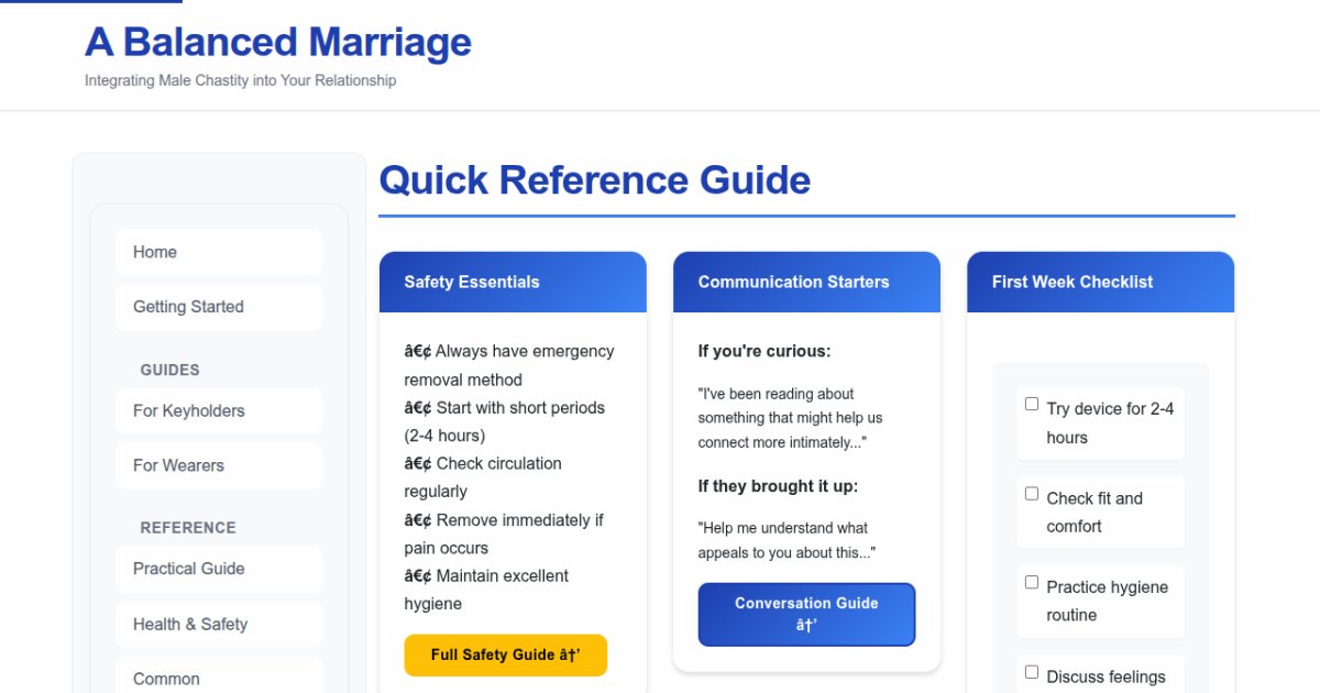 A Balanced Marriage