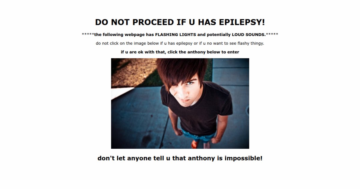 epilepsy warning