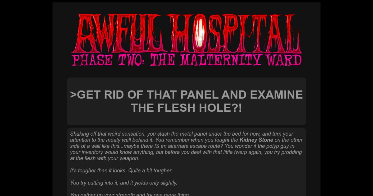 Awful Hospital: Seriously the Worst Ever