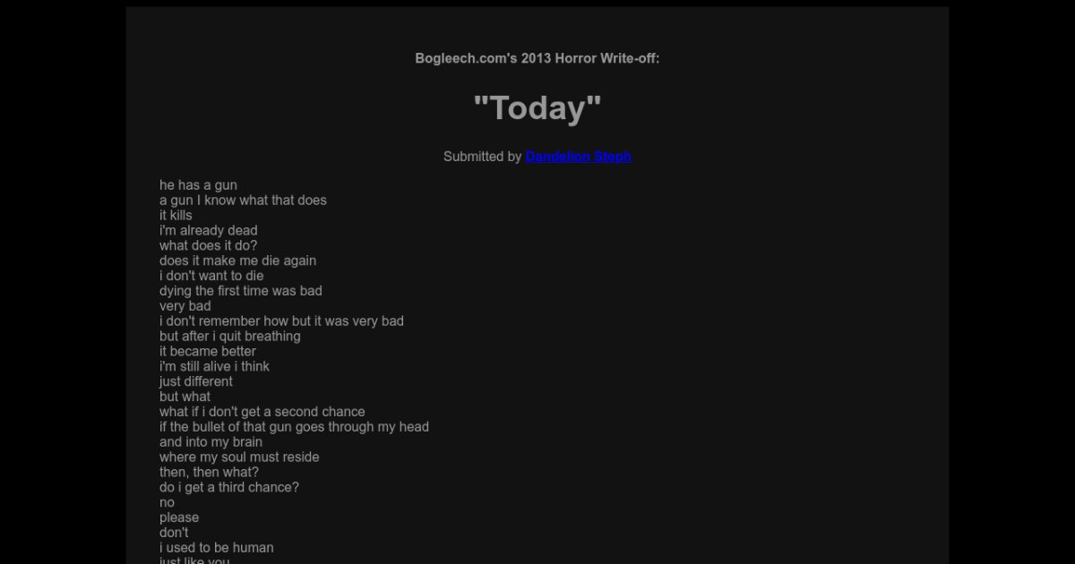 Bogleech Creepypasta