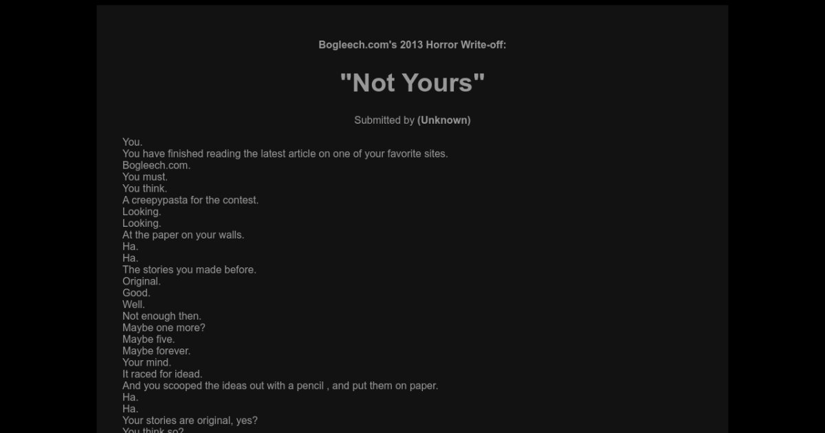 Bogleech Creepypasta