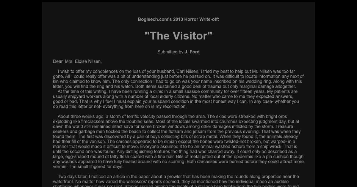 Bogleech Creepypasta