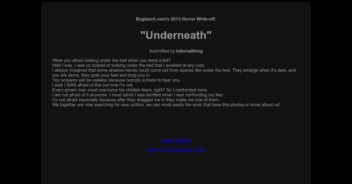 Bogleech Creepypasta