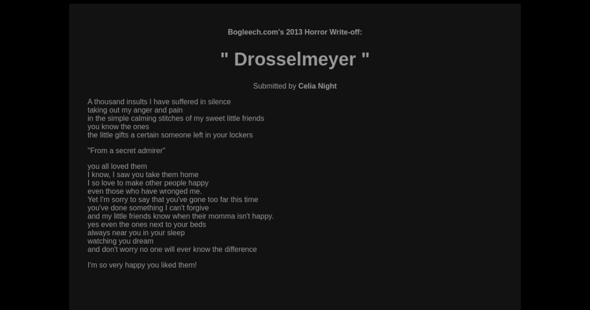 Bogleech Creepypasta