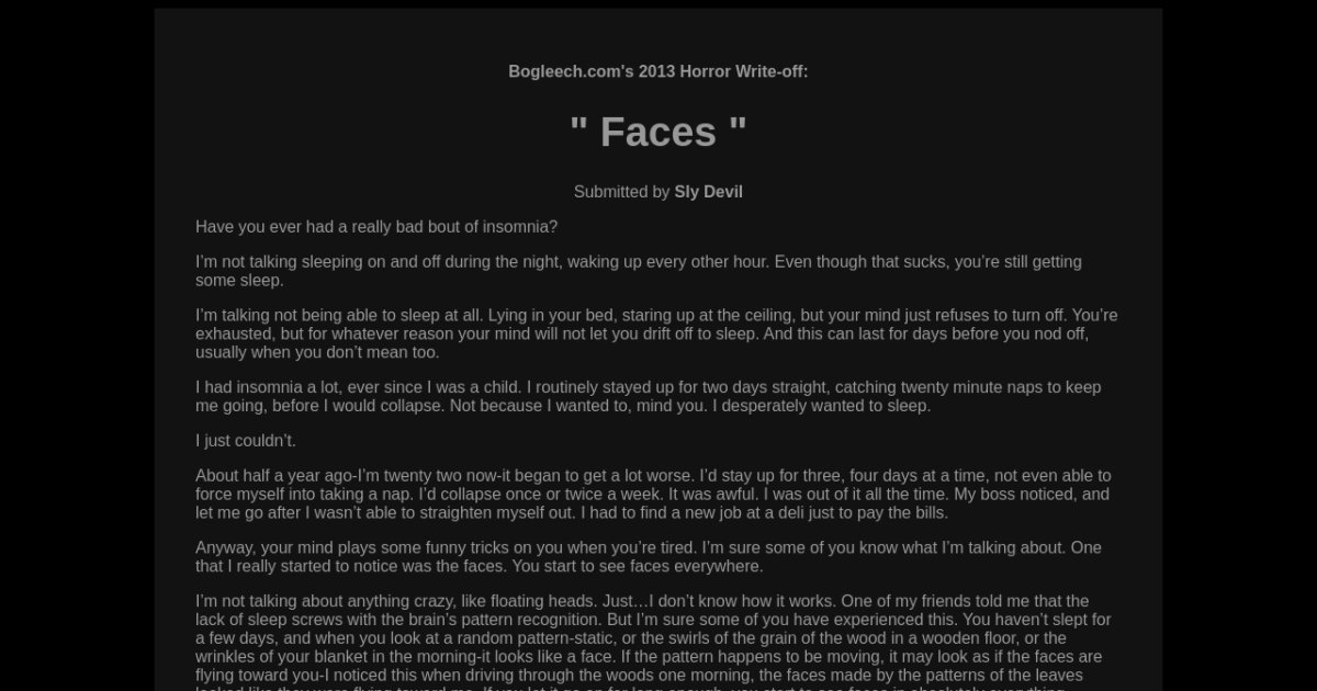 Bogleech Creepypasta