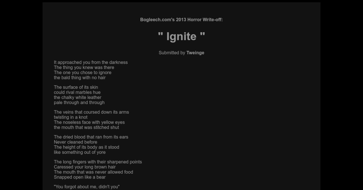 Bogleech Creepypasta