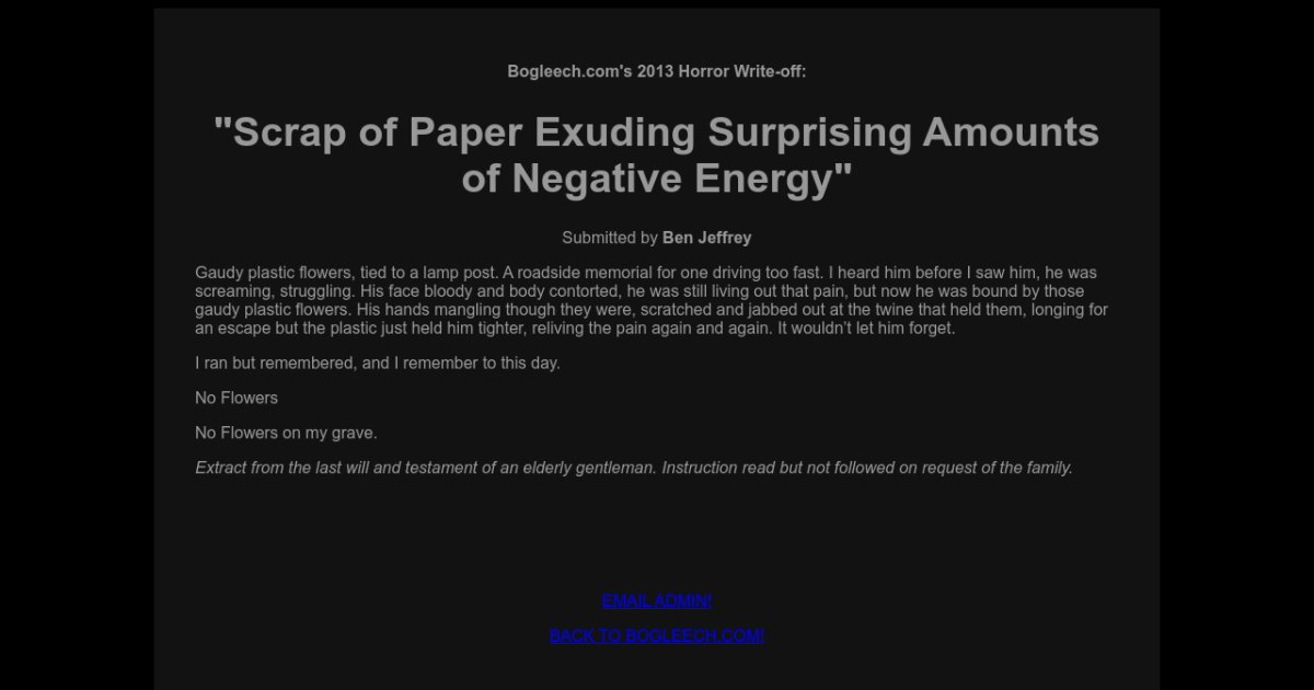 Bogleech Creepypasta