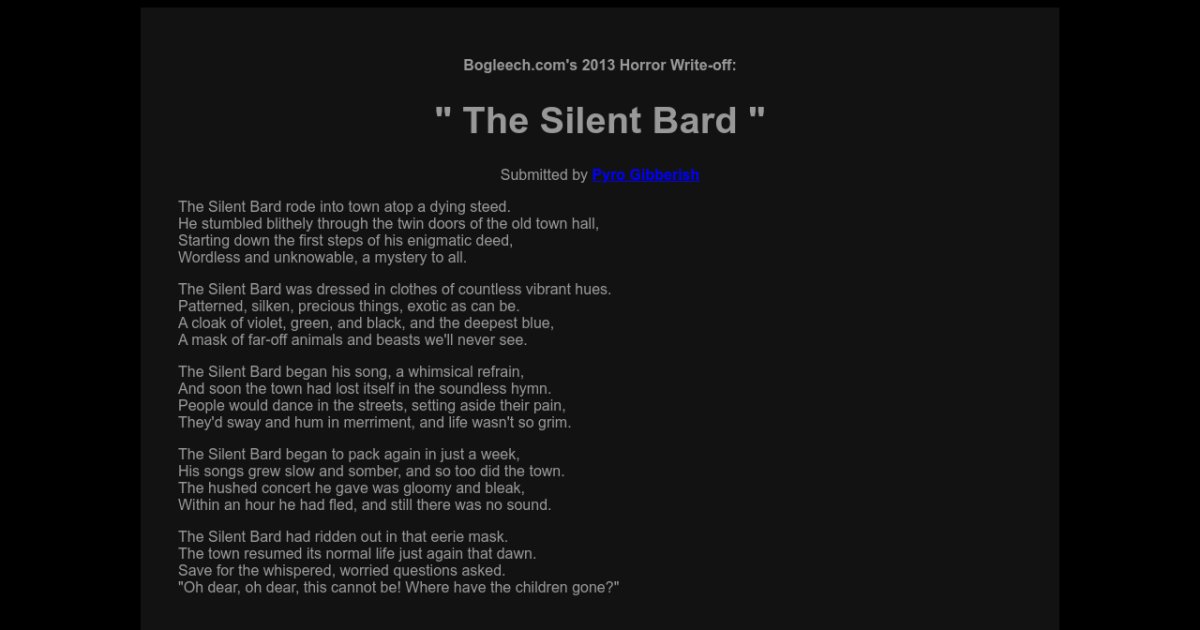 Bogleech Creepypasta