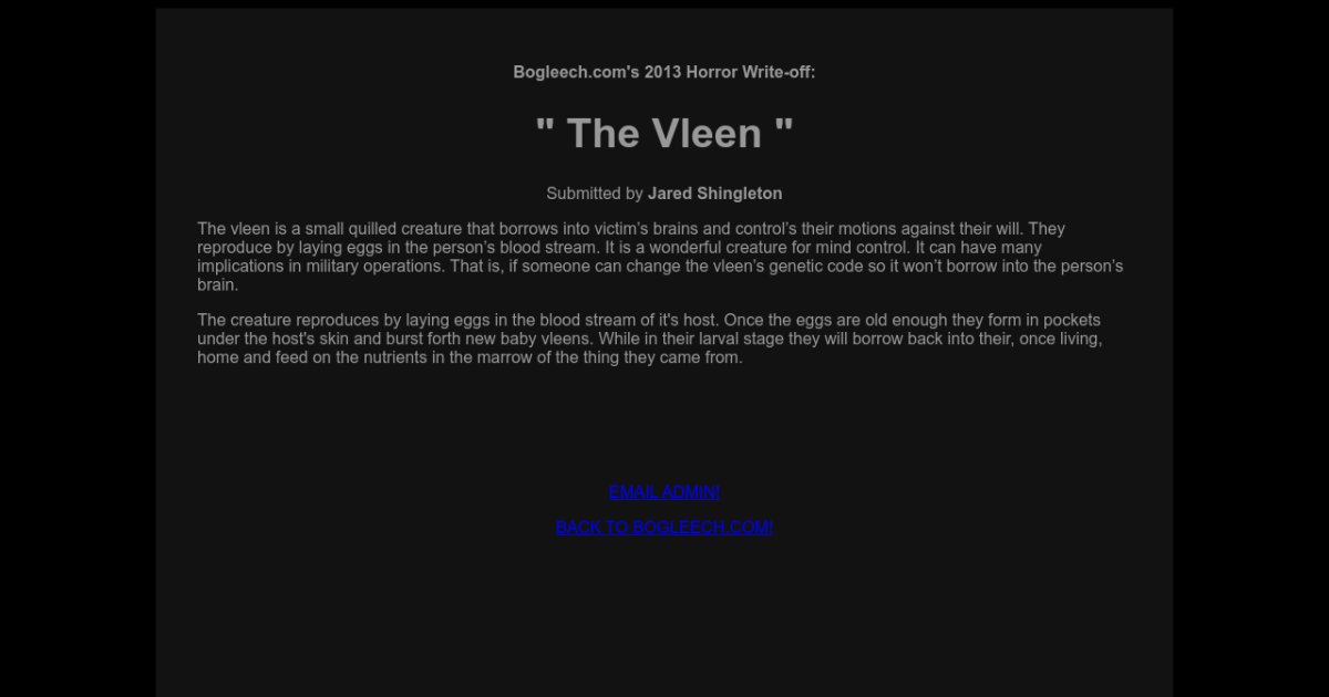 Bogleech Creepypasta
