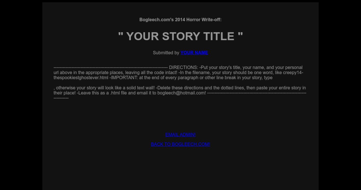 Bogleech Creepypasta