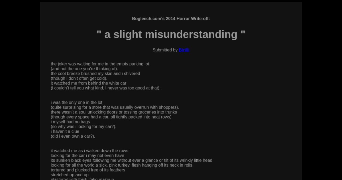 Bogleech Creepypasta