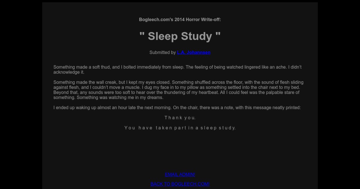 Bogleech Creepypasta