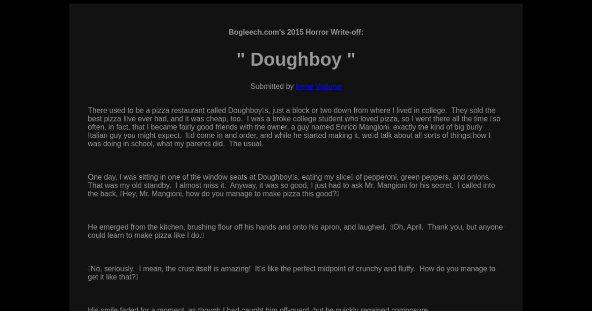 Bogleech Creepypasta