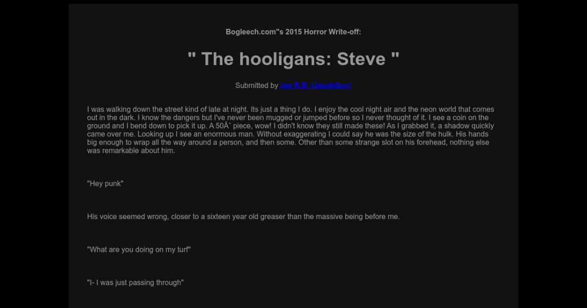 Bogleech Creepypasta