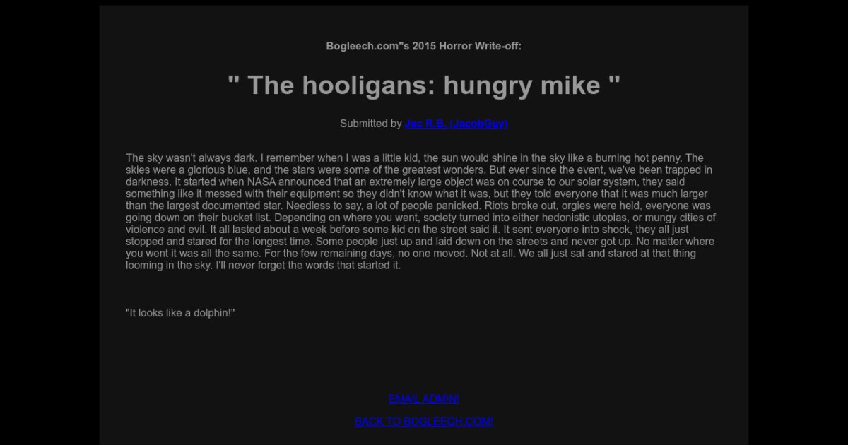 Bogleech Creepypasta