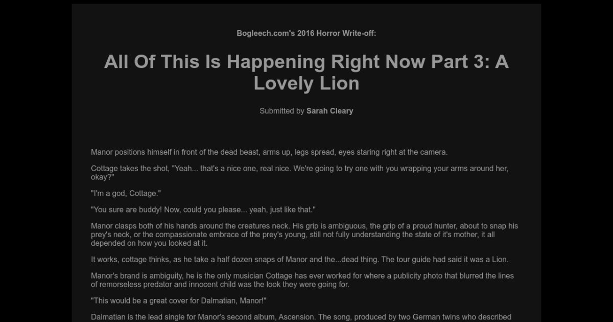 Bogleech Creepypasta