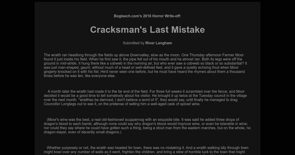 Bogleech Creepypasta