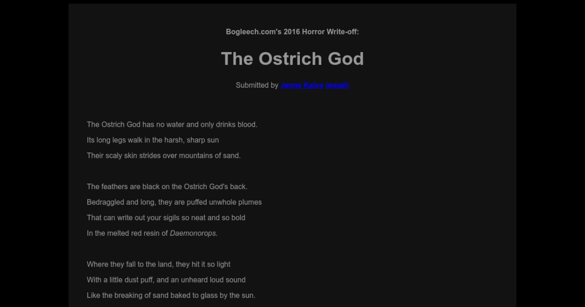 Bogleech Creepypasta