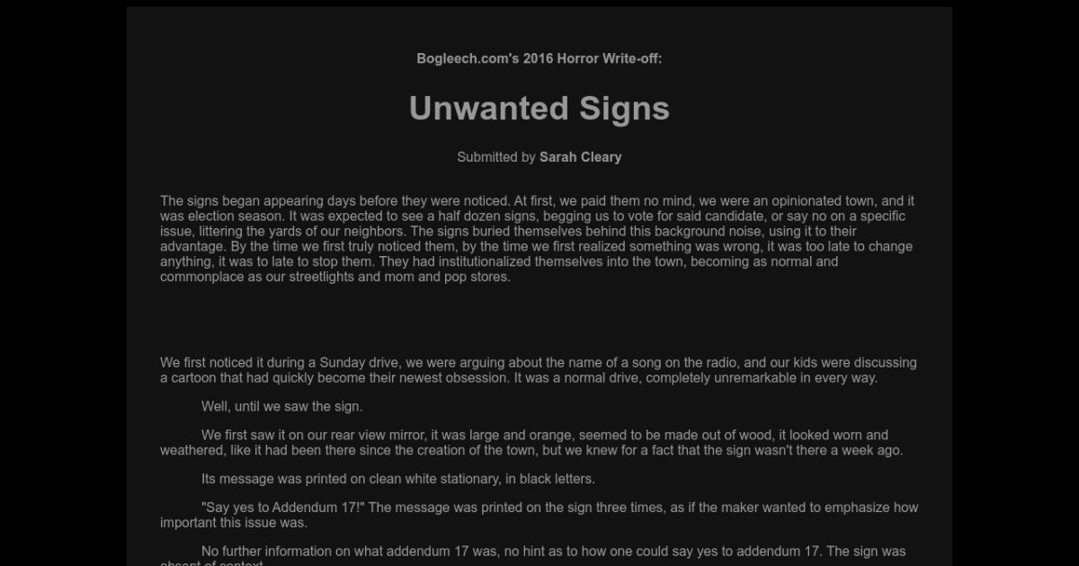 Bogleech Creepypasta