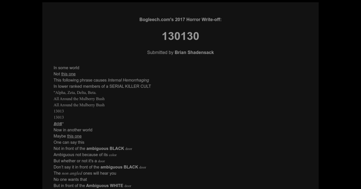 Bogleech Creepypasta