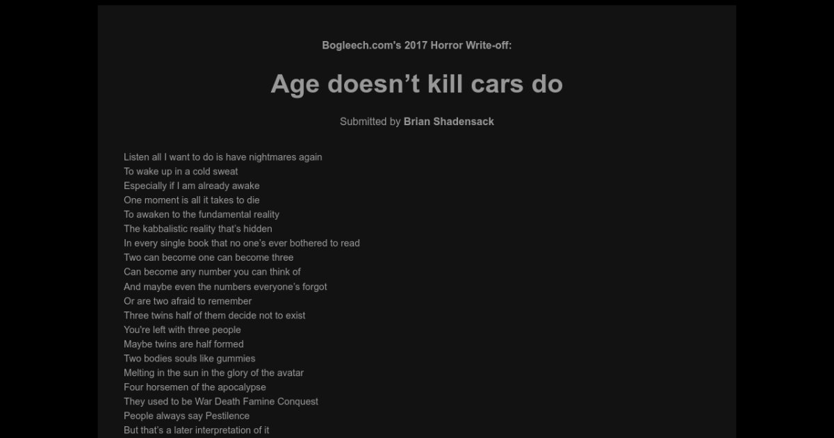 Bogleech Creepypasta