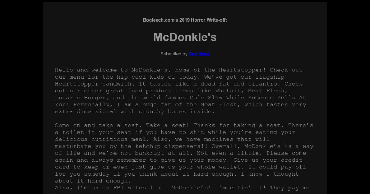 Bogleech Creepypasta