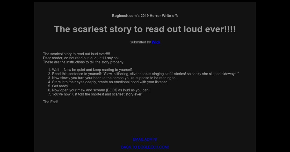 Bogleech Creepypasta